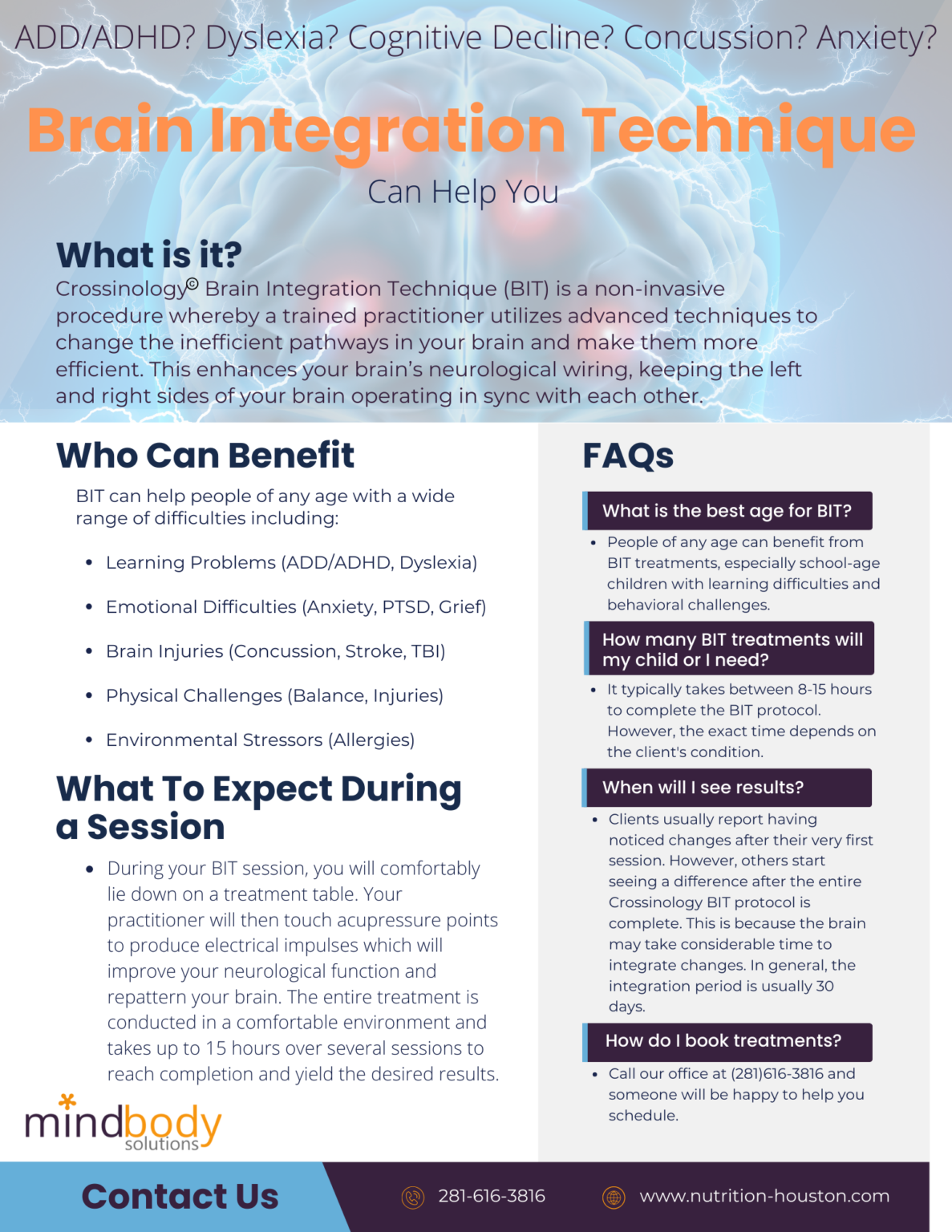 Brain Integration Technique Houston Neurotherapy For Stress Focus